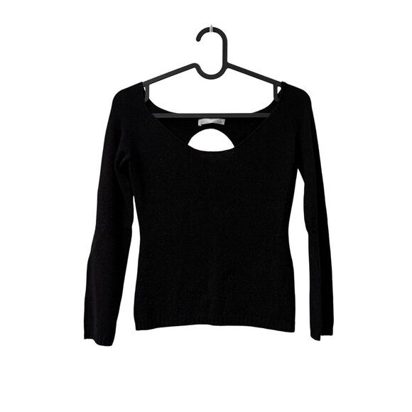 Twin-Set | Tops | Twinset Italy Black Glitter Back Cut Out Long Sleeve ...